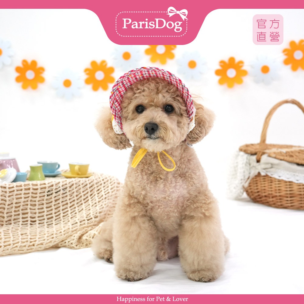 【ParisDog】優雅花邊狗狗遮陽帽 寵物服飾 | 蝦皮購物