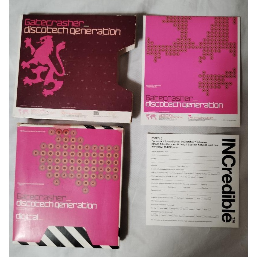 2001 CD Gatecrasher: Discotech Generation UK 英國電音 SONY EDM | 蝦皮購物