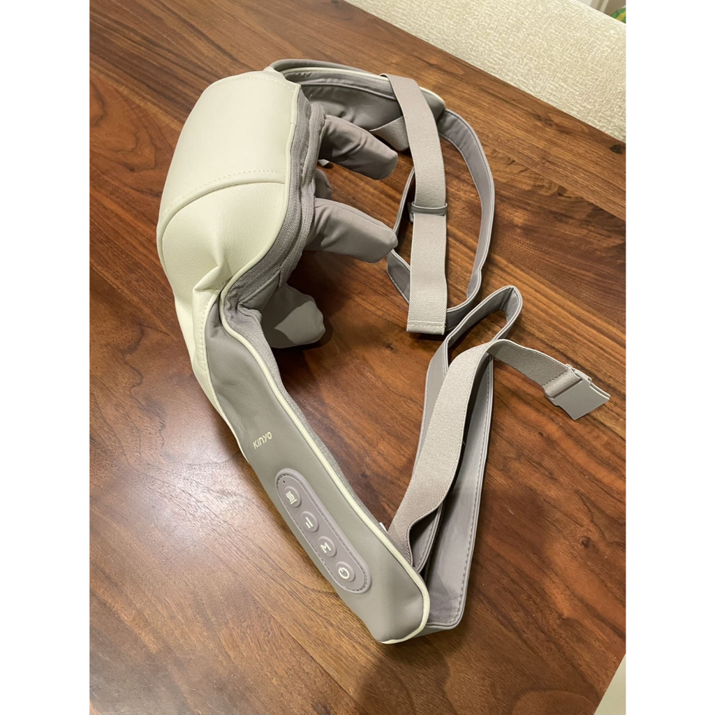 KINYO 無線頸部按摩器 斜方肌按摩器 免手持肩頸按摩 肩膀按摩 仿真人手6D加長版按摩頭 | 蝦皮購物