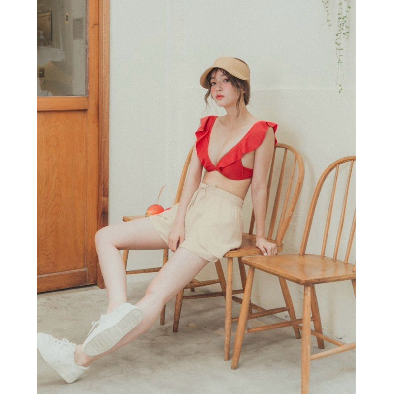 PAZZO MIT A Little up 法式荷葉邊比基尼泳裝 | 蝦皮購物