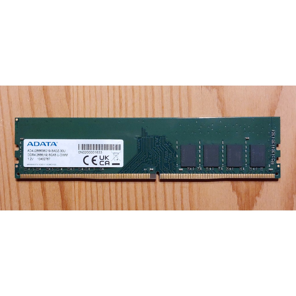 ＜現貨＞ 二手近新 ADATA 威剛 DDR4 2666單支8G 16G記憶體 有窄版 /全新D50 3600 8G×2 | 蝦皮購物