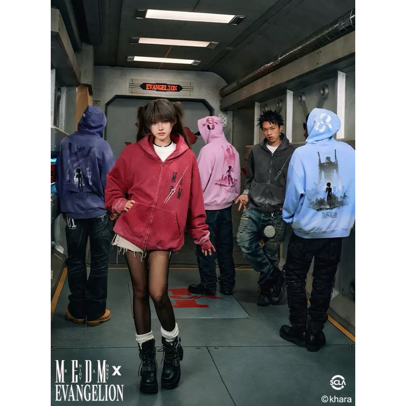 【PSYCHE9】”官方正品經銷” MEDM x EVA聯名機體剪影水洗拉鍊外套 | 蝦皮購物