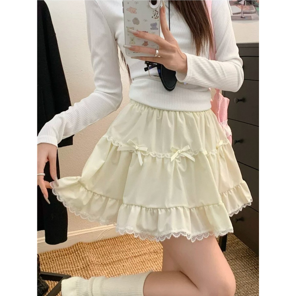 【POPPY.PP】澎澎蝴蝶結蛋糕裙/三色 #AC67685 | 蝦皮購物