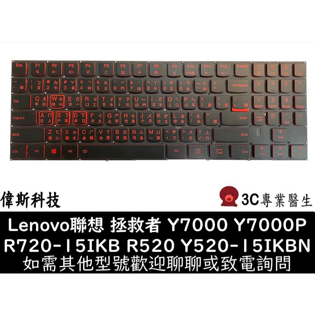 LENOVO 聯想 Legion Y530-15ICH 81FV Y7000 2019 81NS 背光繁體中文鍵盤 | 蝦皮購物