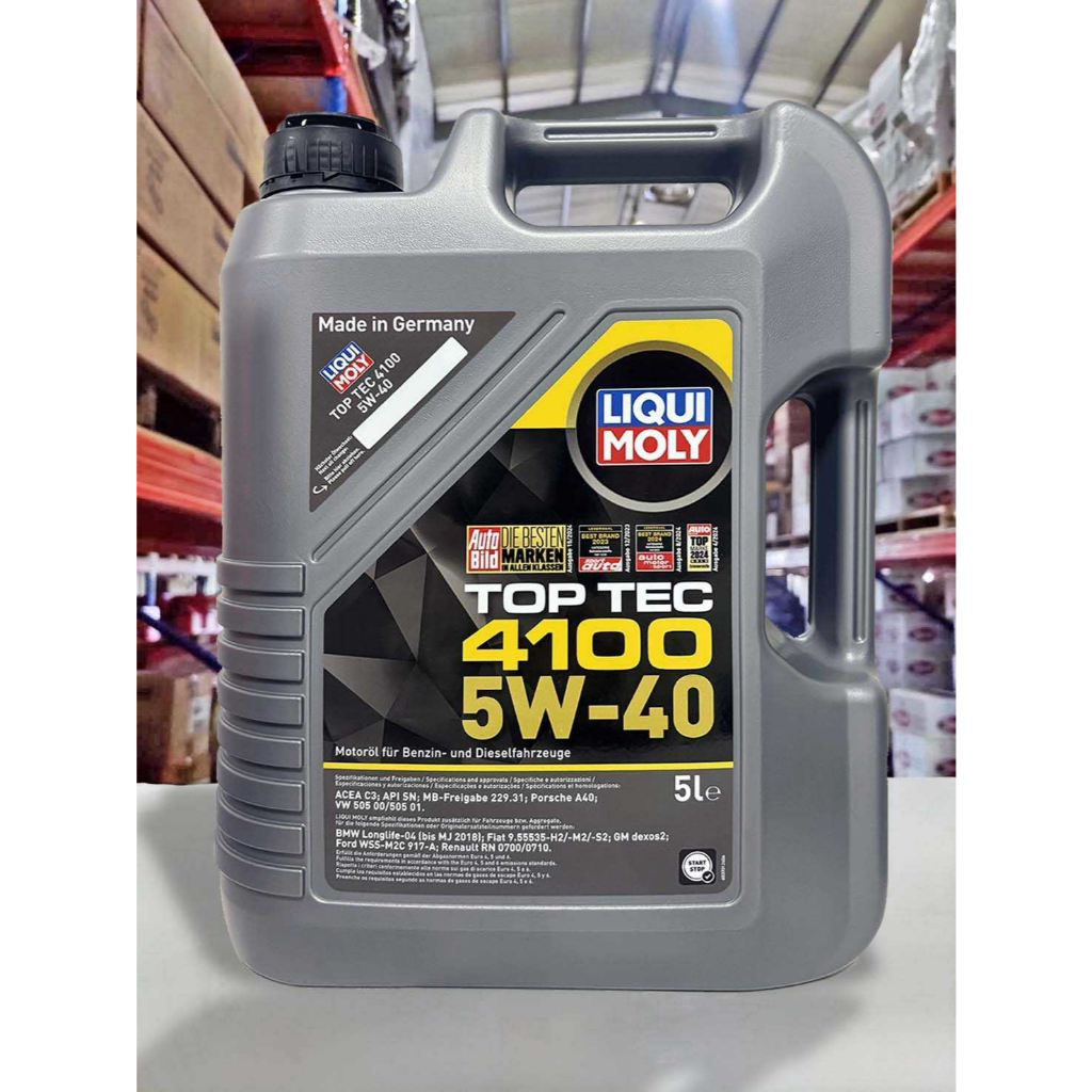 『油工廠』LIQUI MOLY 9511 TOP TEC 4100 5W40 頂及科技合成 汽油 柴油 機油 5L | 蝦皮購物