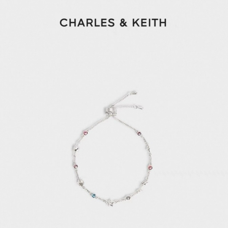 【Junshoes】現貨 CHARLES&KEITH小CK 蔚藍秘境 可調節 手鍊 銀色 飾品 經典款 | 蝦皮購物