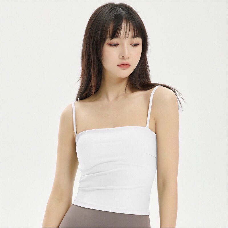 Dcard狂推 HOT HONEY 超人氣必備單品 低強度運動内衣 瑜珈上衣 超集中細肩帶 bratop 白色 m號 | 蝦皮購物