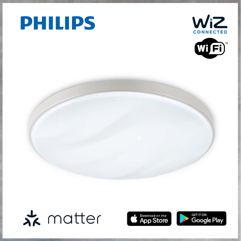 【曼慢燈】限量贈『遙控器』支援matter PHILIPS 飛利浦 WiZ LED 美妍智慧 36W LED吸頂燈 | 蝦皮購物