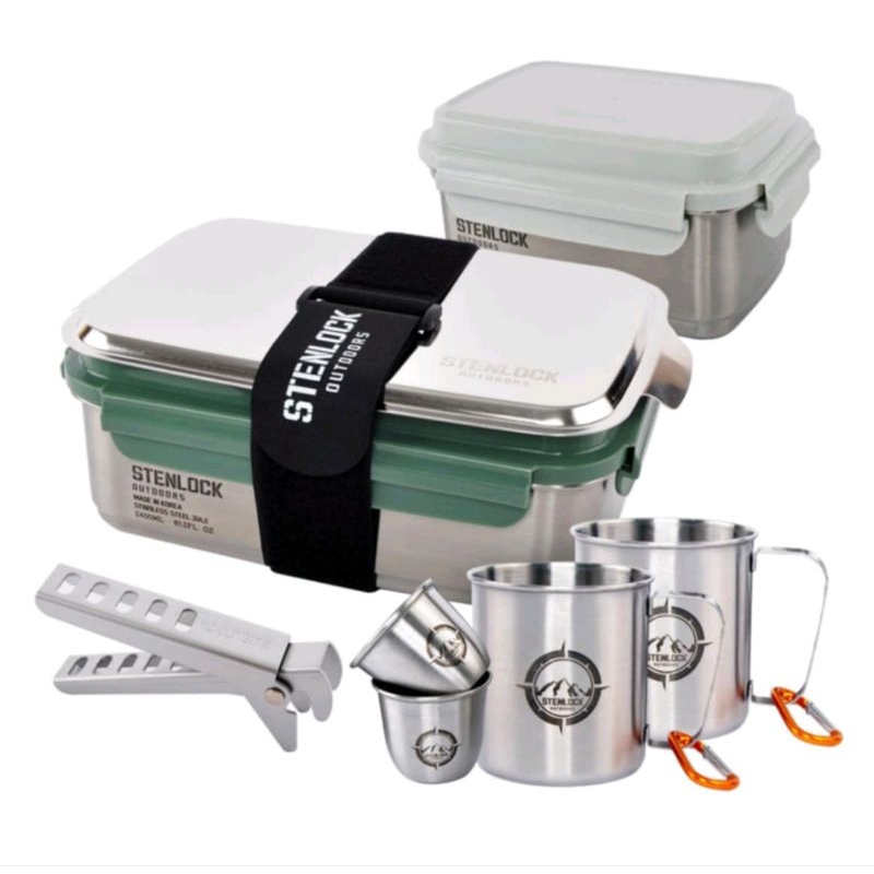 韓國製Stenlock 7入組 韓國大廠Posco 304不鏽鋼 保鮮盒 露營廚具 露營餐具 野餐 戶外 | 蝦皮購物