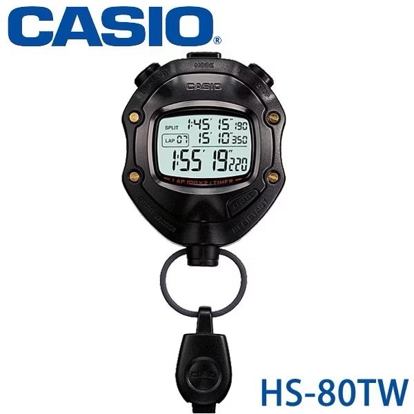 【KARAFURU】CASIO HS-80TW 碼錶 STOP WATCH (附台灣卡西歐原廠保證書) HS-80 碼錶 | 蝦皮購物