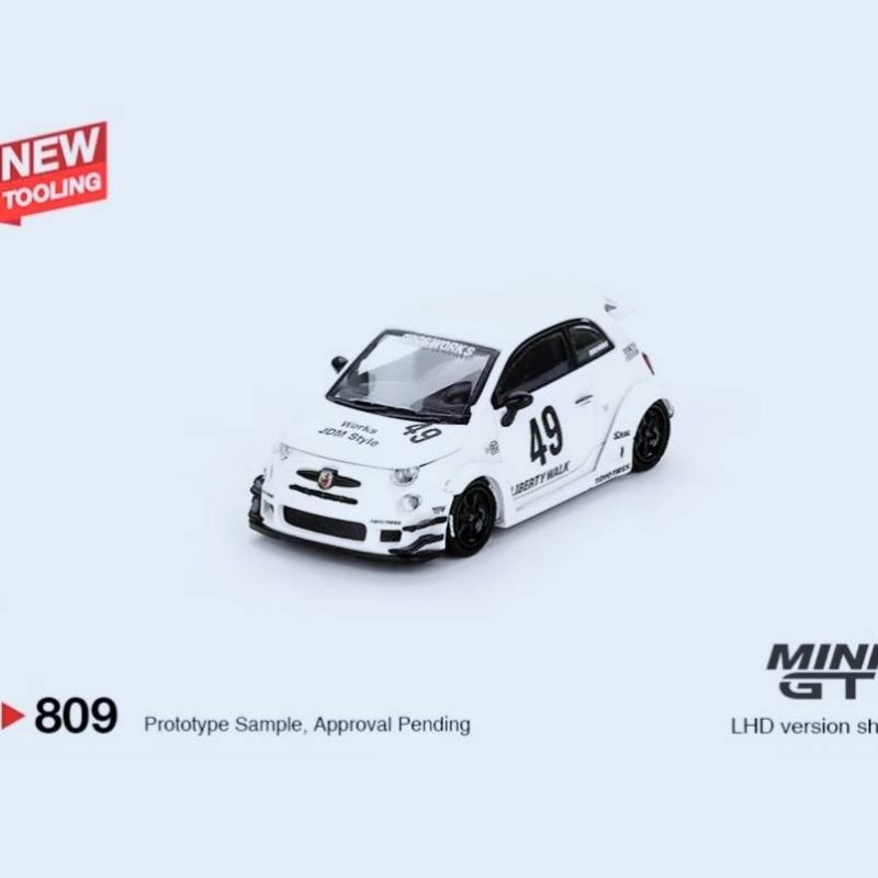MINI GT 809全新現貨 總代理左駕版 白色 LB-WORKS x Abas Works ABARTH 595 | 蝦皮購物