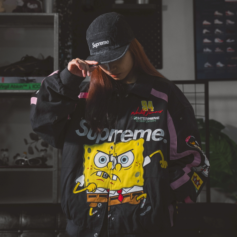【Focus Store】現貨 Spongebob x Supreme SS25 Week11 賽車外套 兩色 | 蝦皮購物