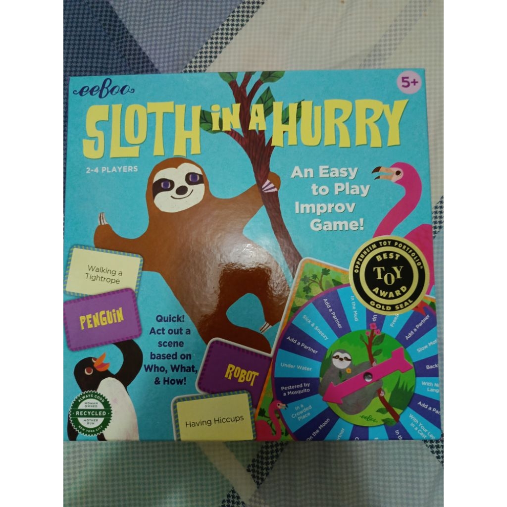 二手 近新eeBoo Sloth in a HuRRY 超級比一比 樹懶快動作 | 蝦皮購物