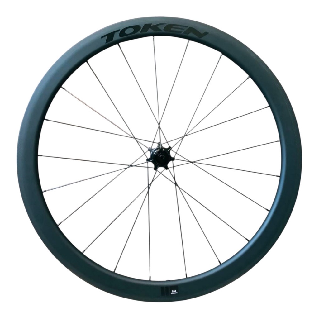 【TOKEN】C45R｜全碳纖維輪組｜框煞｜開放框｜可無內胎｜可內胎｜支援SHIMANO｜SRAM｜CAMPY | 蝦皮購物