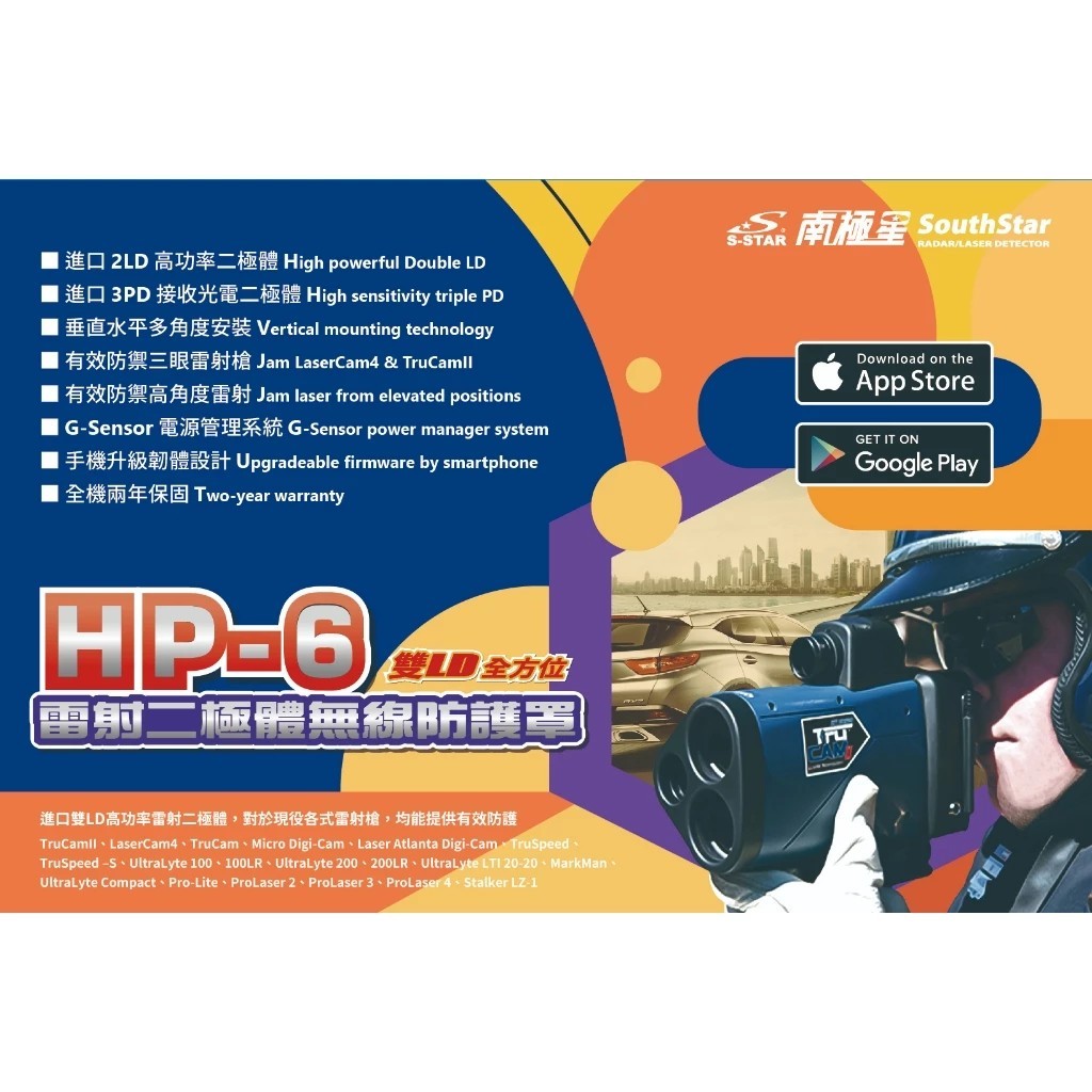 南極星 HP-6 HP6 同 HP9 全方位雷射防護罩 2LD二極體 3PD 公司貨 | 蝦皮購物