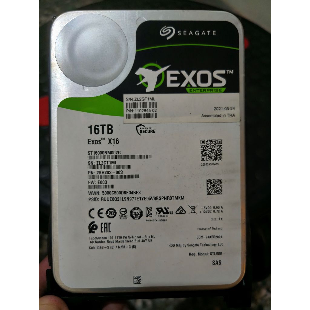 Seagate 企業碟 EXOS X16 SAS 16TB 3.5吋 | 蝦皮購物