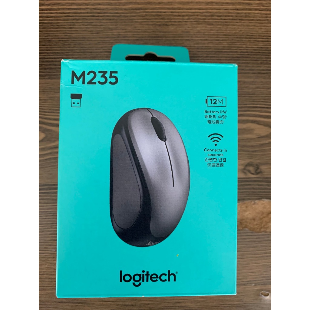 Logitech 羅技 M235n 無線滑鼠 銀黑 | 蝦皮購物