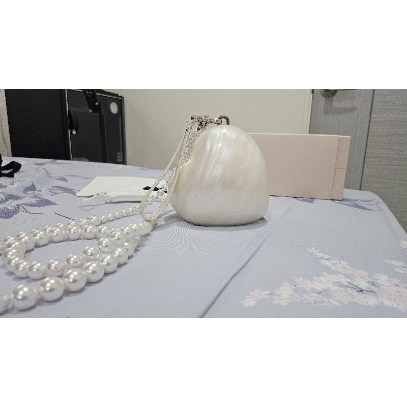 SIMONE ROCHA 珍珠愛心包 White Micro Heart Bag | 蝦皮購物