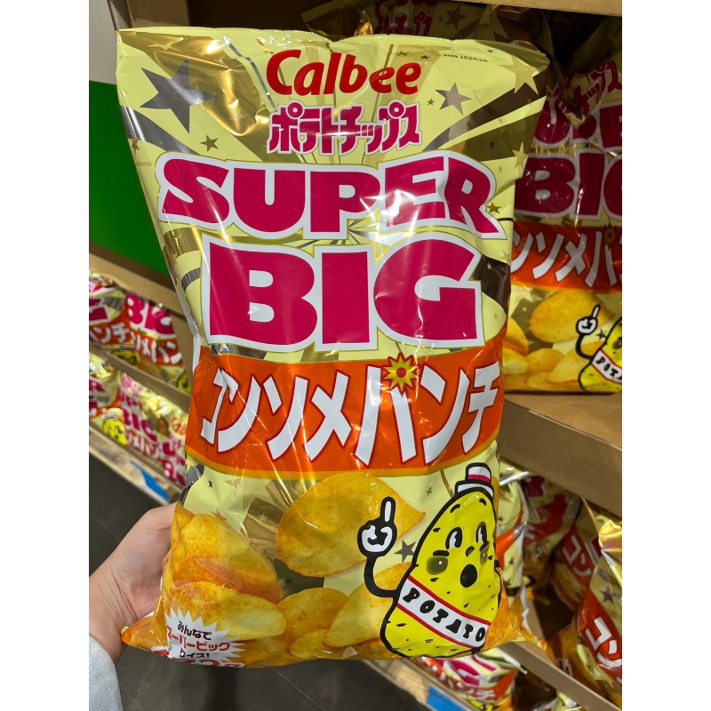 [日本好市多]日本🇯🇵好市多限定Calbee SUPER BIG卡樂比超大包洋芋片472g 高湯口味 | 蝦皮購物