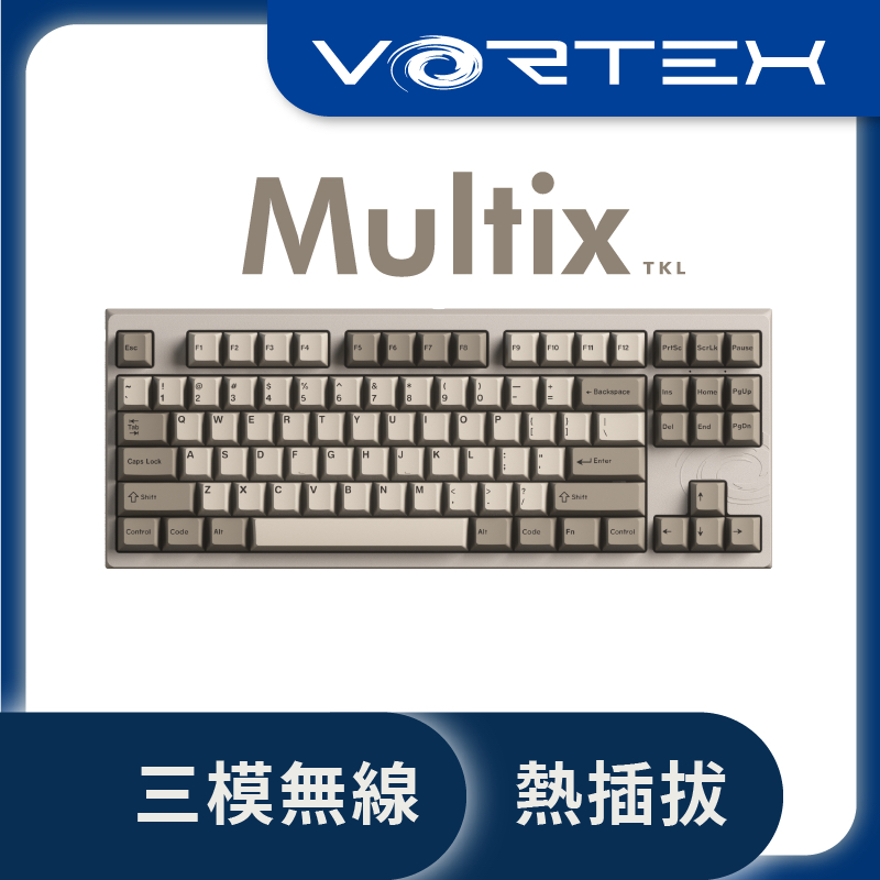 【VortexKeyboard】Multix TKL VIA 80% 配置 三模機械式藍芽2.4G無線鍵盤 英文雙射鍵帽 | 蝦皮購物