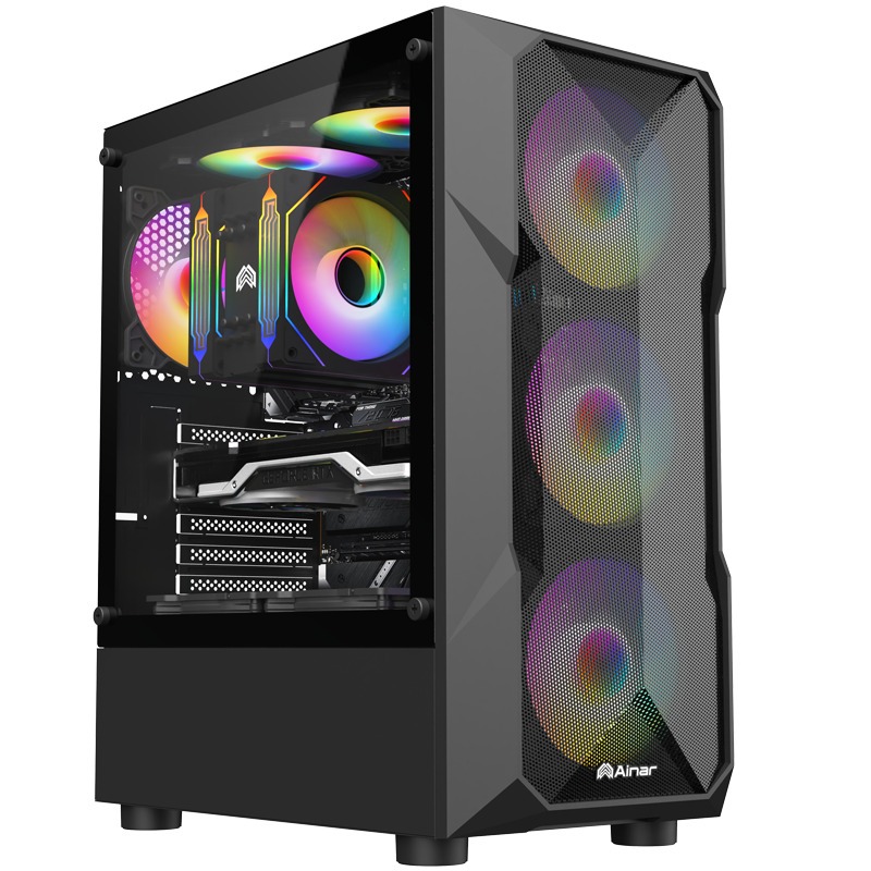 AINAR 艾納爾 Crystal ATX機箱 R11/R11 黑/白 電腦機殼 標配ARGB*4 水晶機殼 | 蝦皮購物