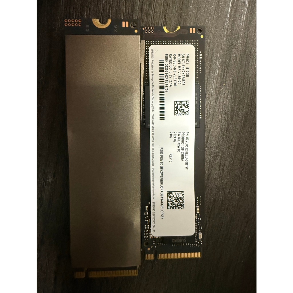 【拆機新品】 512G 固態硬碟 SSD M.2 2280 SAMSUNG PM9A1 PM9B1 PM9C1 | 蝦皮購物