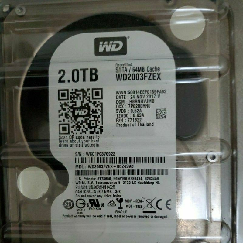 WD黑標硬碟2T SATA接口 | 蝦皮購物