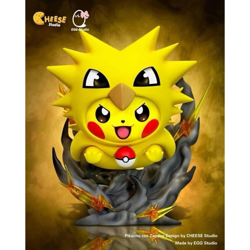 【歐文玩具宅】現貨 閃電鳥 變皮 EGG STUDIO CHEESE奶酪 皮卡丘 三聖鳥變皮 寶可夢變皮系列 GK雕像 | 蝦皮購物