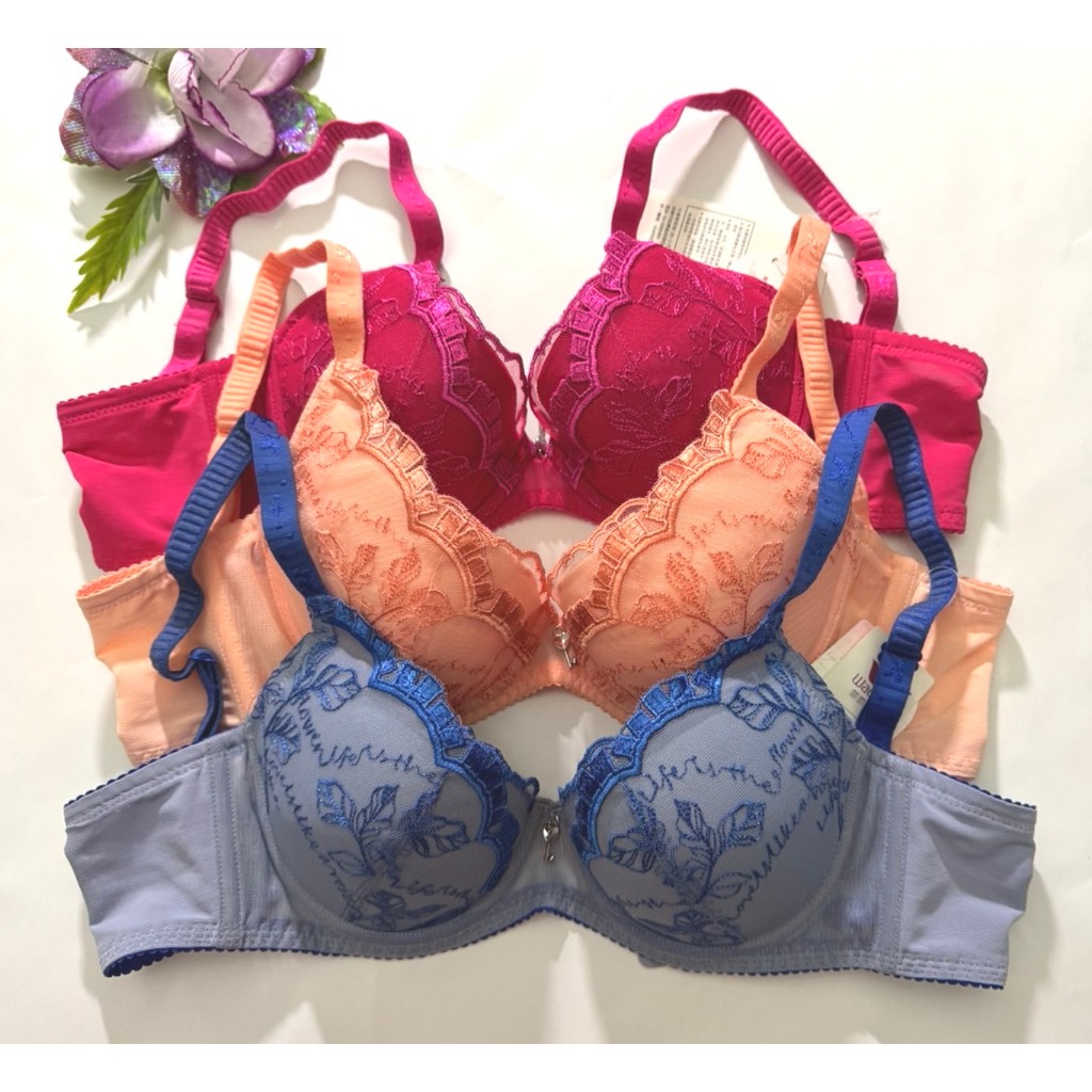 《華歌爾》深V Lift Up調整型內衣-抗引力托高粉撲【NB4593】70D,75A,75B,75C~桃紅,橘,藍 | 蝦皮購物