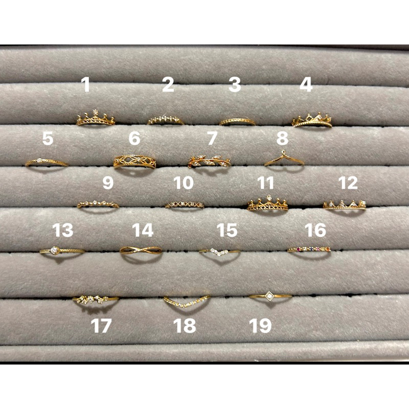 《日系輕珠寶多款尾戒1-7號》agete k10 k18 黃金戒指 va cocoshnik ete nojess | 蝦皮購物