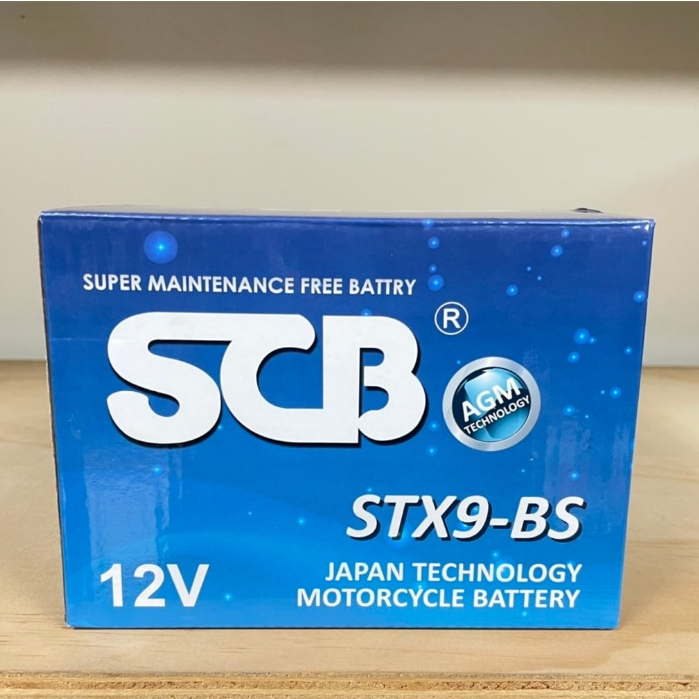 現貨 SCB 電瓶 SCB 9-BS 機車電瓶 SCB 9號 電瓶 機車用電池 9號大顆 STX9-BS 機車電池 | 蝦皮購物