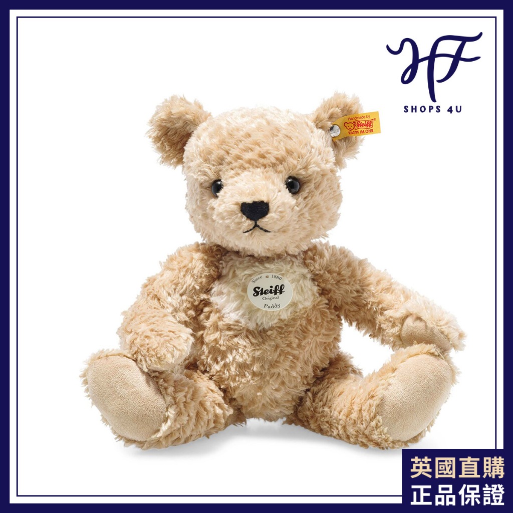【HF】Harrods英國代購 哈洛德百貨 正品 德國製Steiff Paddy泰迪熊帕狄娃娃 金耳釦可愛小熊 女友最愛 | 蝦皮購物