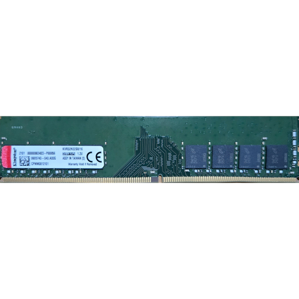 廉售 二手 Kingston 金士頓 DDR4 3200 16GB 桌上型記憶體 (KVR32N22S8/16) | 蝦皮購物