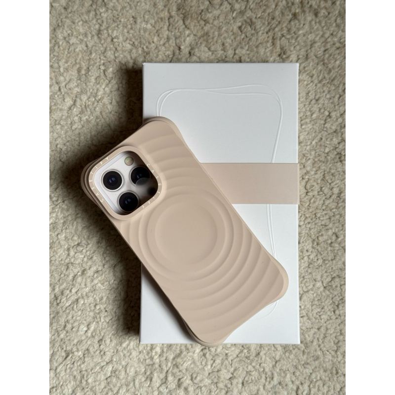 二手/casetify 波漾殼 16pro 燕麥白 Ripple Case - Oat | 蝦皮購物