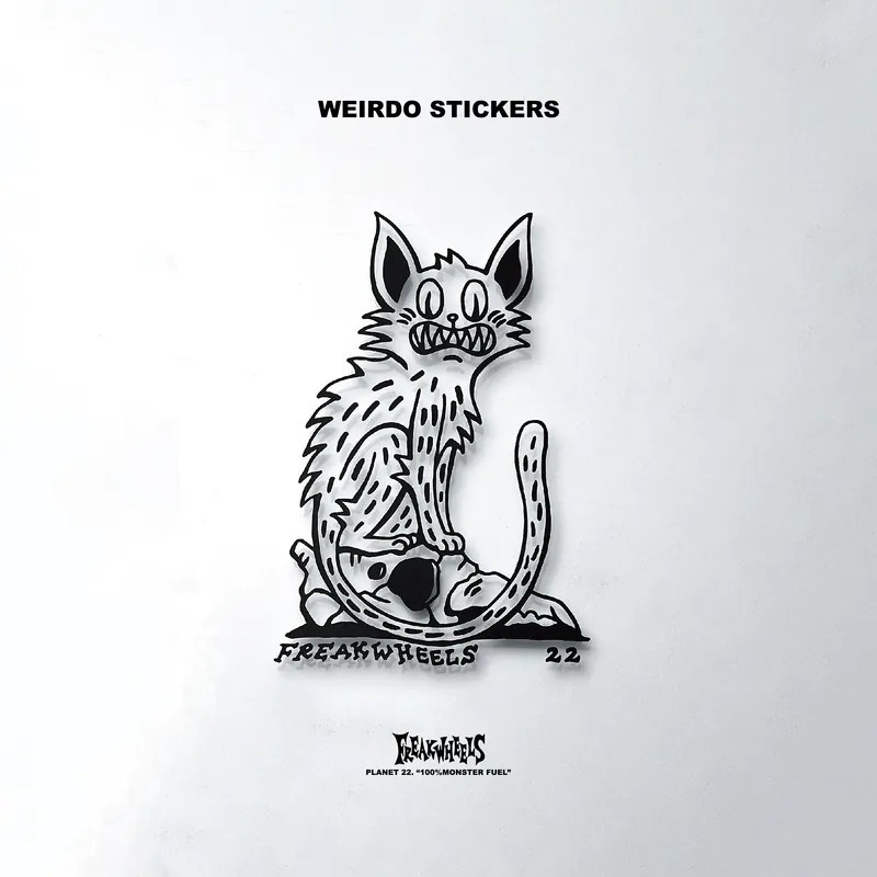 FREAK WHEELS｜GRINNING CAT STICKERS | 蝦皮購物