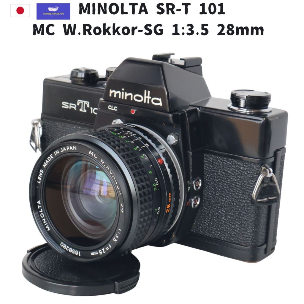 MINOLTA SRT 101 黑色單反膠片相機 + MC W.Rokkor-SG 1:3.5 28mm 來自日本 | 蝦皮購物
