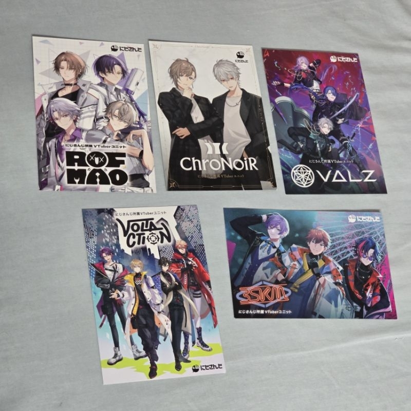 彩虹社 官方明信片5張 VALZ 3SKM ROF-MAO ChroNoiR VOLACTION Vtuber | 蝦皮購物