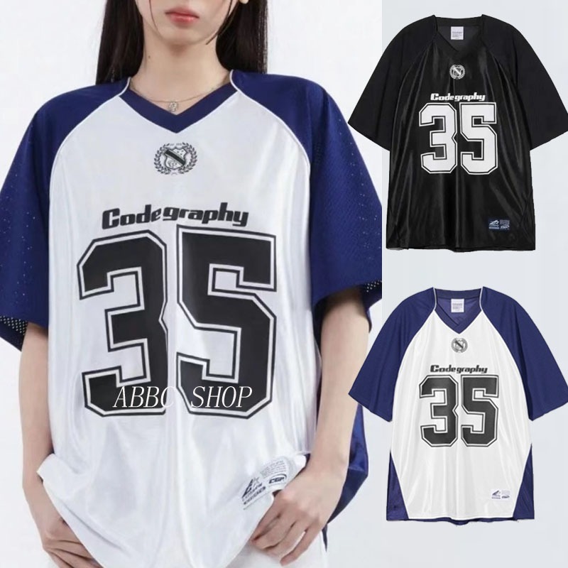 現貨出貨 Code graphy No.35球衣 CGP 短袖 運動短袖 休閑短袖 運動上衣 寬鬆 韓國短袖 情侶款 | 蝦皮購物