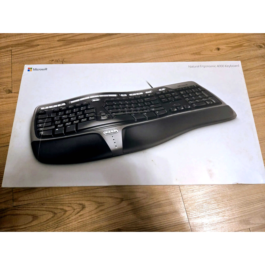 微軟 Microsoft Natural Ergonomic Keyboard 4000 全新usb有線 人體工學鍵盤 | 蝦皮購物