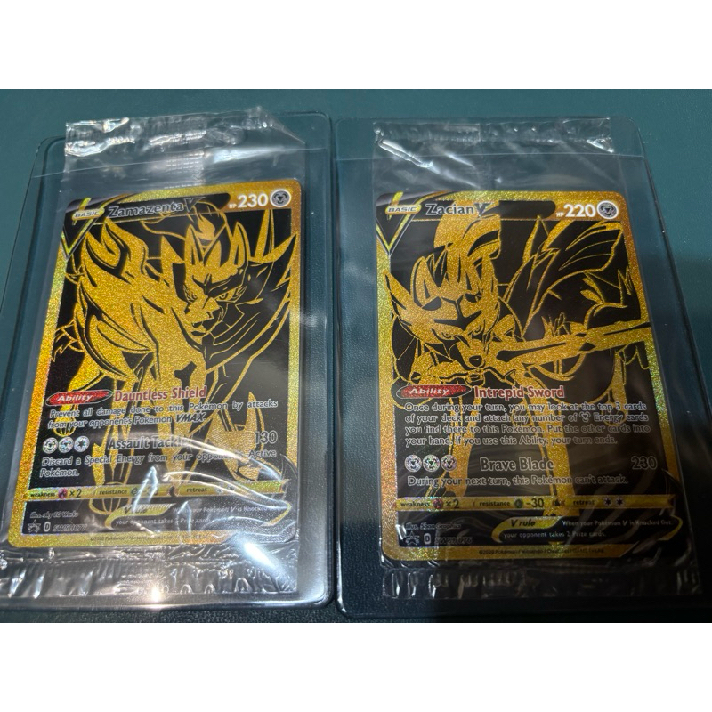 PTCG POKEMON 寶可夢 SWSH 076 077 黑金 Zacian Zamazenta 蒼響V 藏瑪然特V | 蝦皮購物
