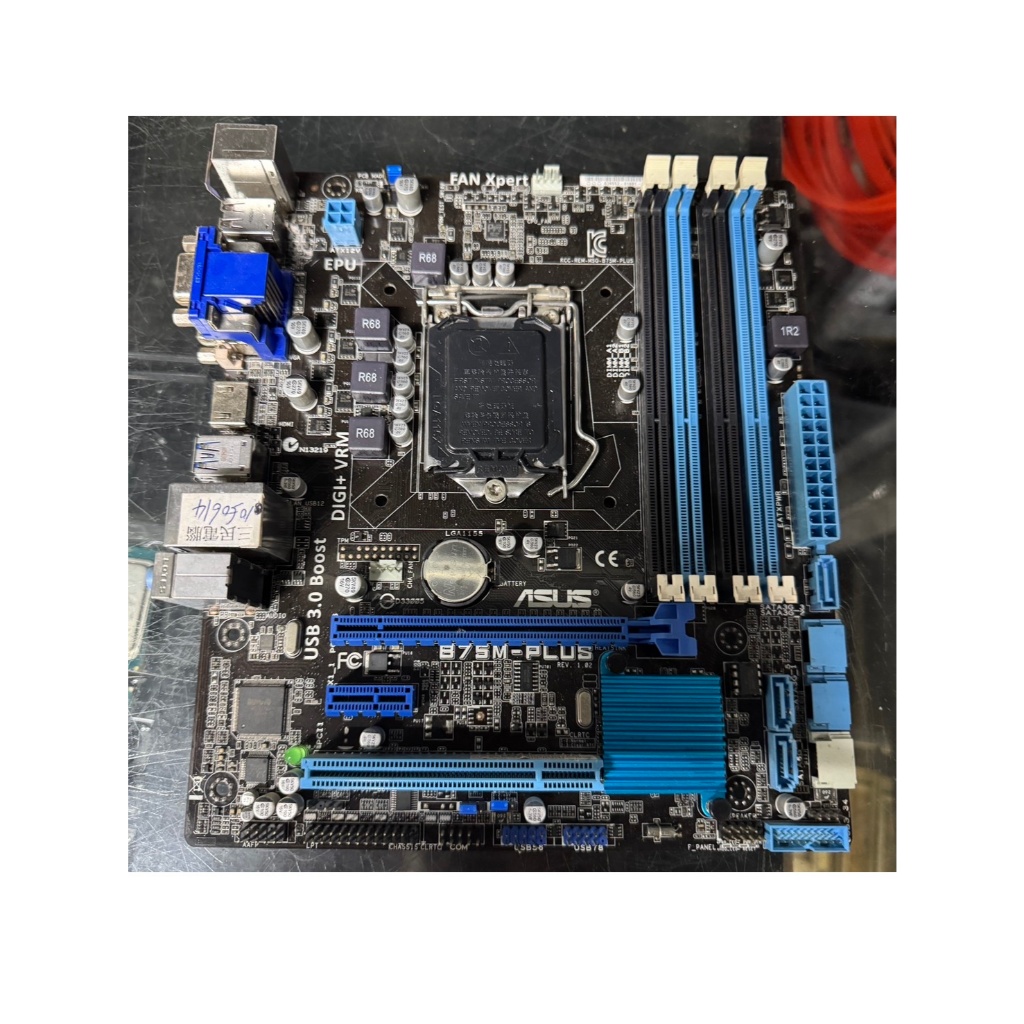 ASUS 華碩 B75M-PLUS 1155 腳位 B75 晶片 升級換下 無擋片 | 蝦皮購物