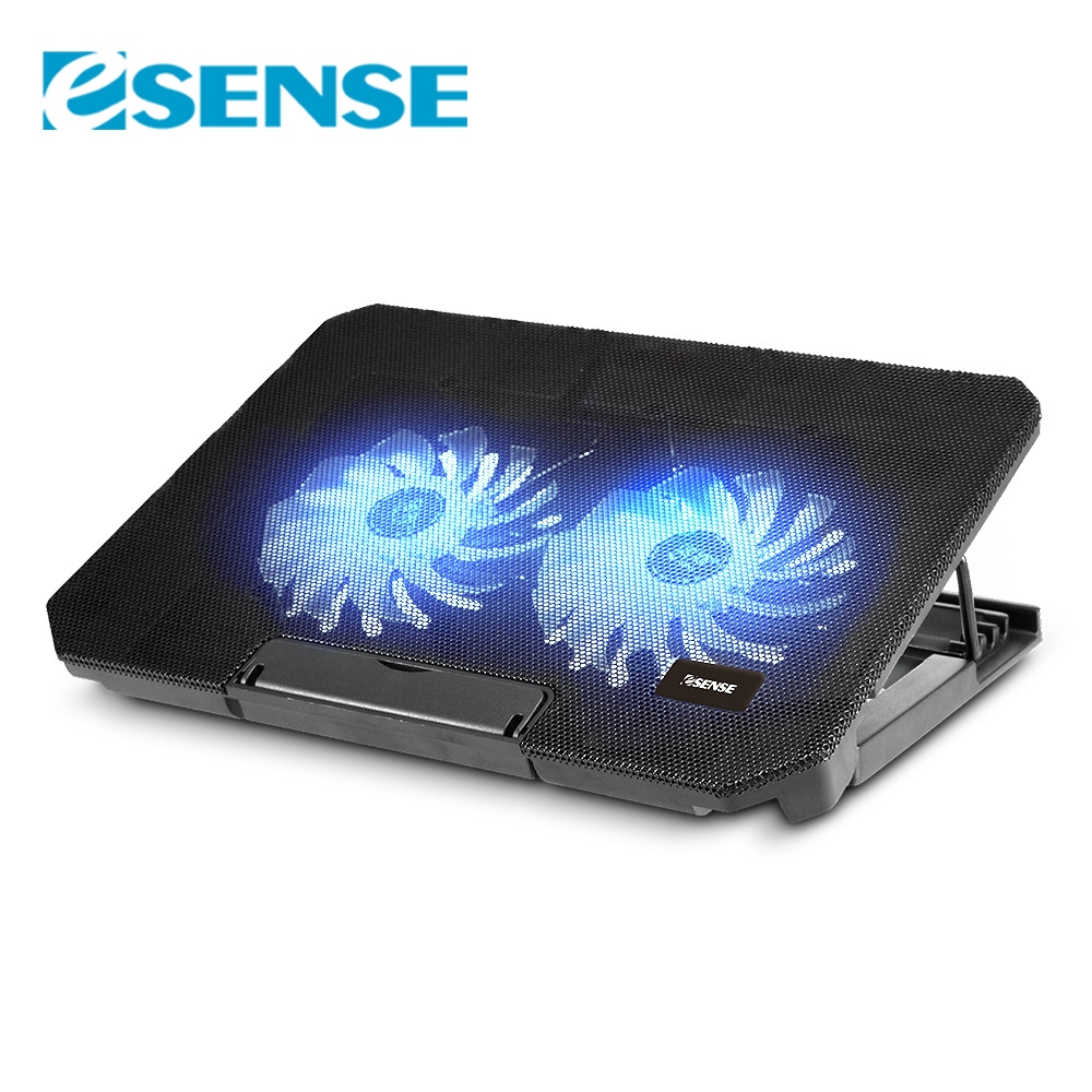 Esense 逸盛 E-C2 冷光雙風扇筆電散熱墊(USB供電 4段可調) | 蝦皮購物