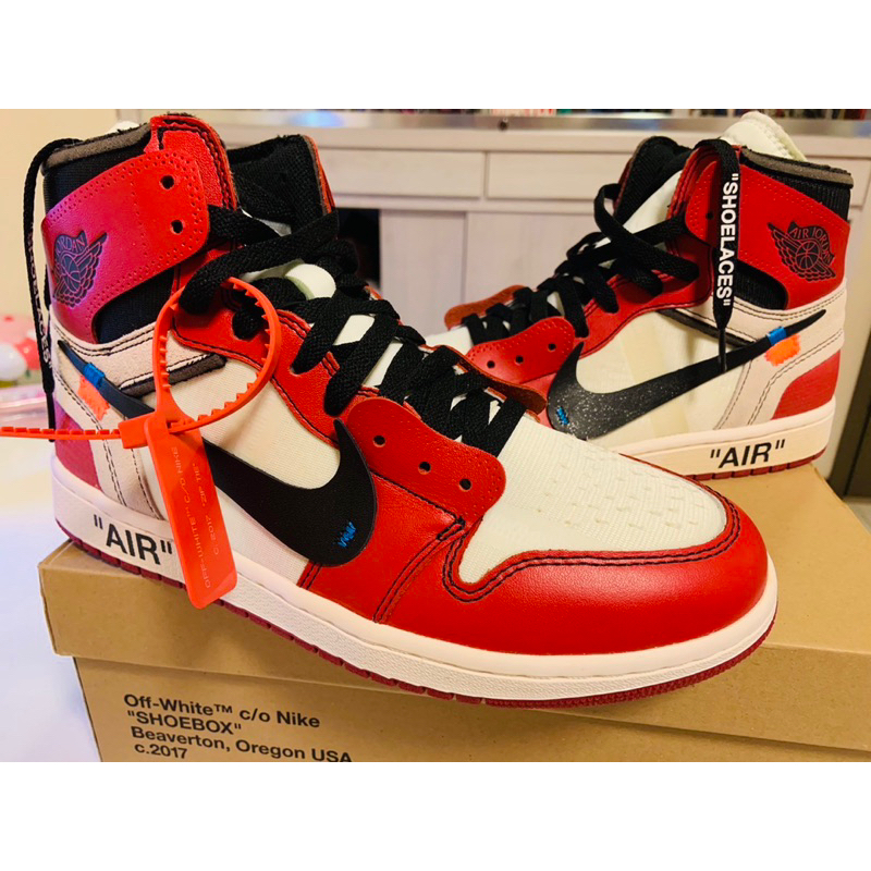Nike air Jordan x OFF White x AJ1 The ten 白紅 芝加哥 籃球鞋 鞋 US9.5 | 蝦皮購物