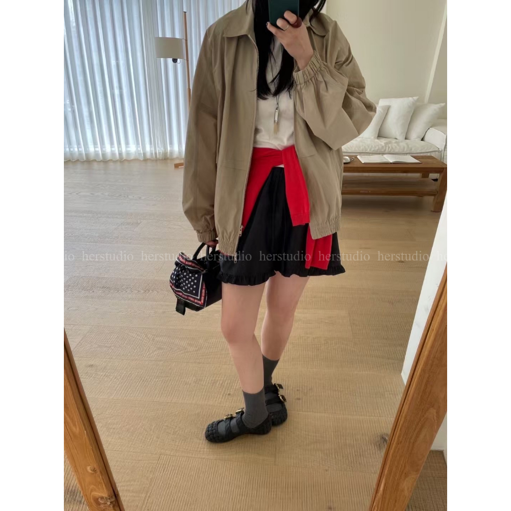 HERStudio韓國代購 高品質荷葉邊緞面短褲(2col) | 蝦皮購物