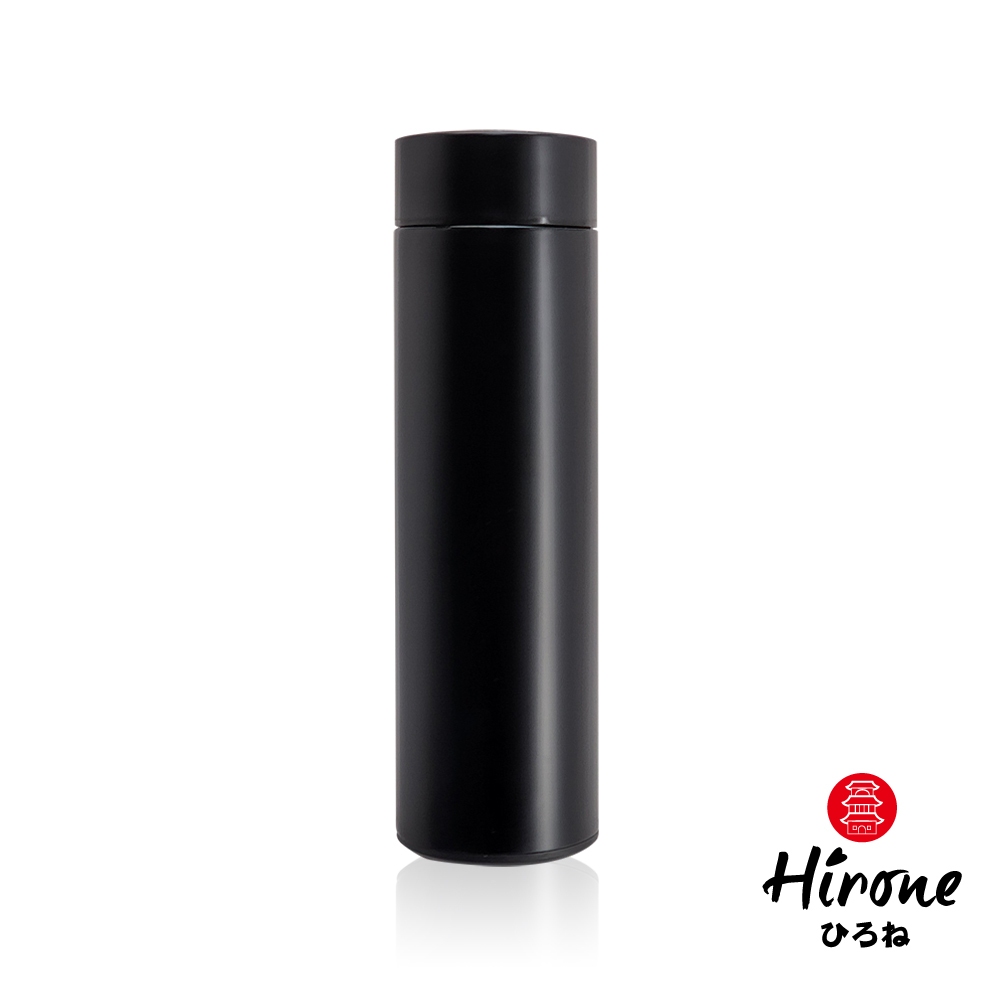 【HIRONE】304不鏽鋼溫度顯示保溫杯-黑色500ml | 蝦皮購物