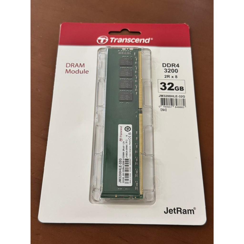 全新未拆公司貨Transcend 創見 32GB JetRam DDR4 3200 桌上型記憶體 (JM3200HLE- | 蝦皮購物