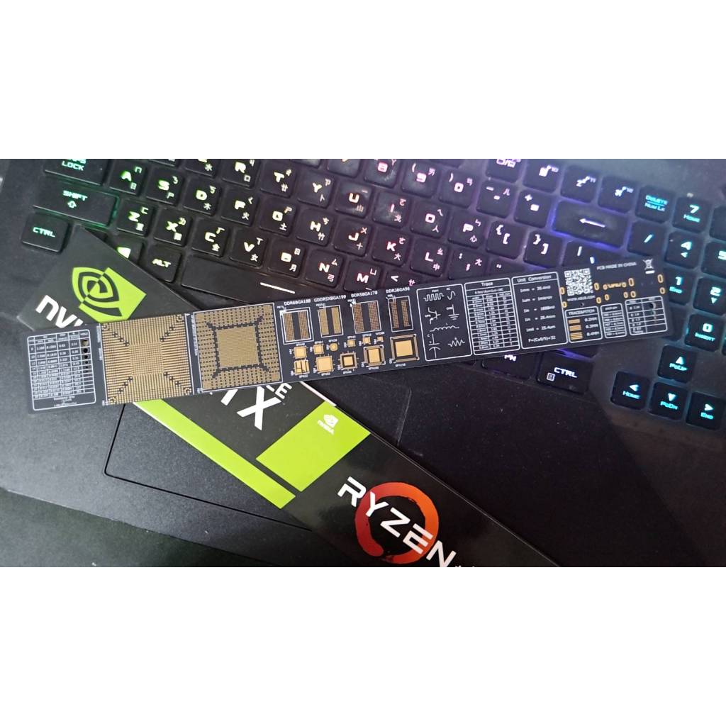 周邊玩物 ASUS ROG PCB 電子科技尺 電競 帥氣尺 | 蝦皮購物