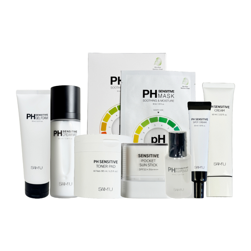 SAM'U｜SAMU 舒緩平衡系列 PH舒緩面膜 迷你防曬棒 棉片 噴霧 面霜 敏感肌膚 韓國院線｜lacarpe美妝｜ | 蝦皮購物