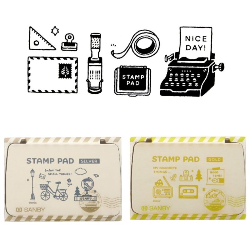 茉日 / SANBY x eric聯名 〛 第二彈 印台 印泥 金色 銀色 共兩款 | 蝦皮購物