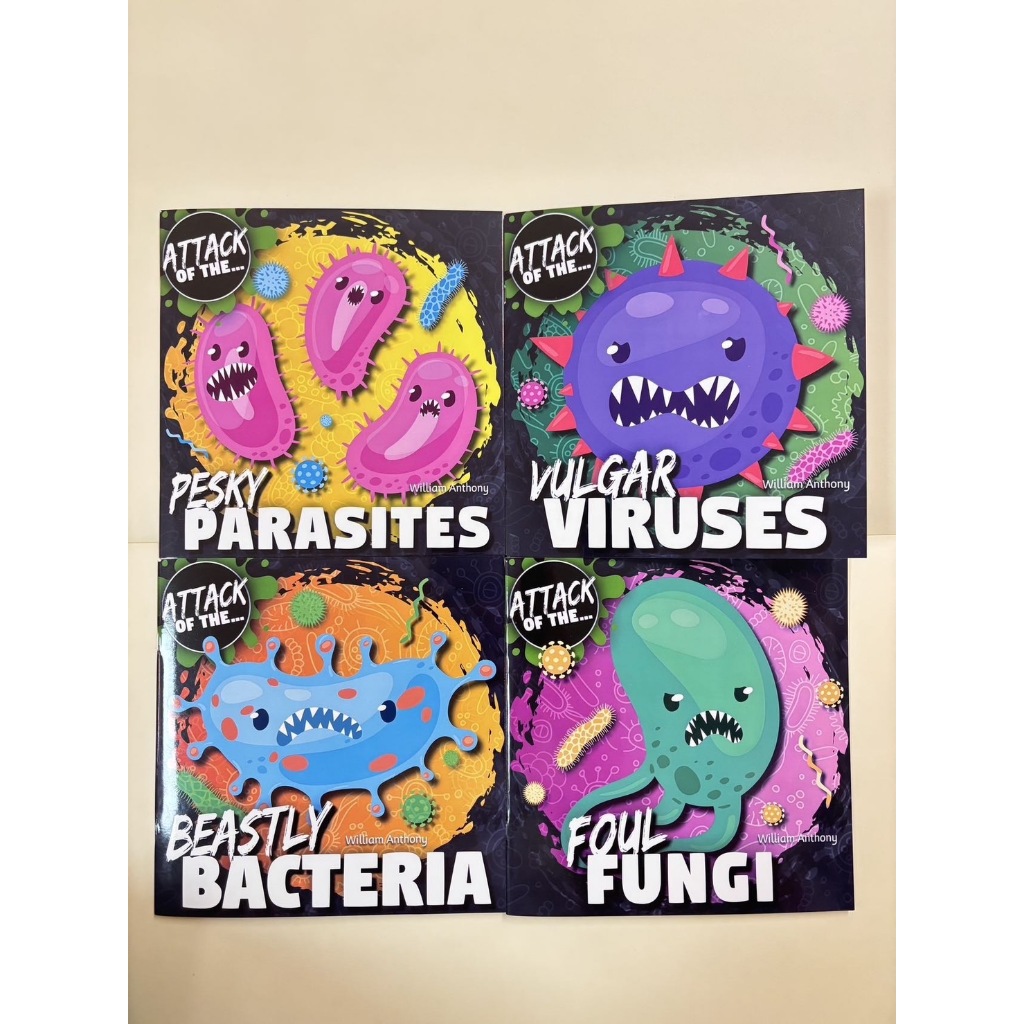 Attack of 細菌、微生物對我們的影響4冊 Beastly Bacteria, Foul Fungi, Pesky | 蝦皮購物